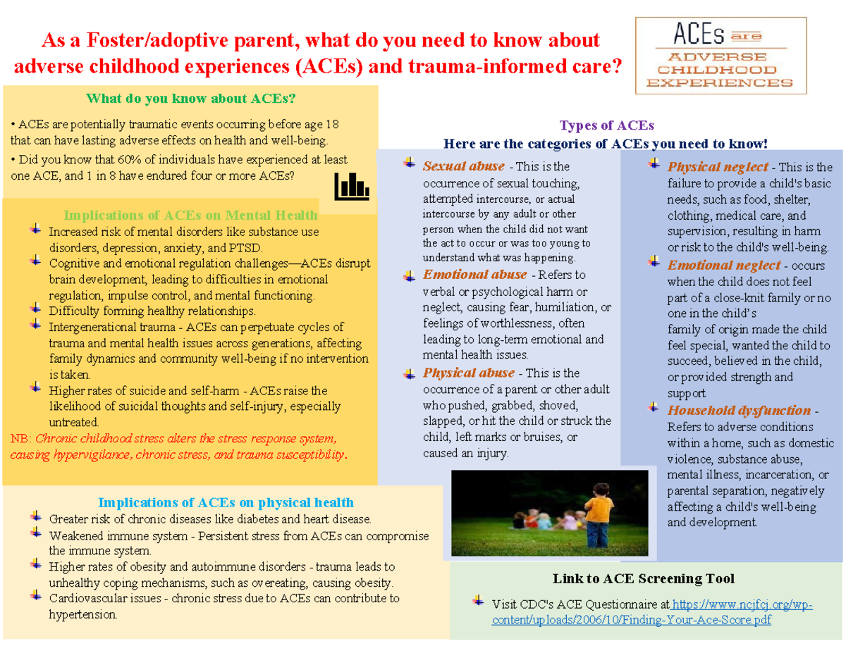 ACEs and Trauma-Informed Care: A Guide for Parents - Studocu