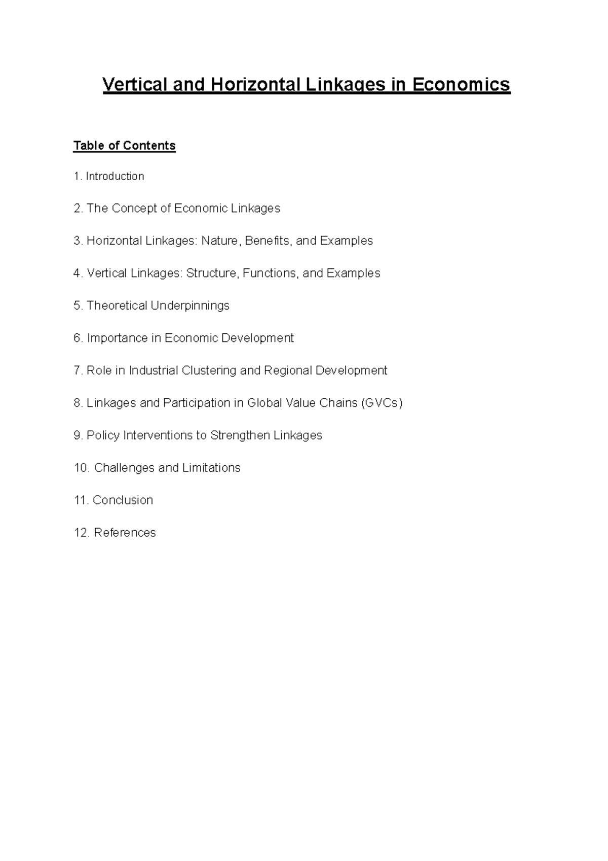ECON101 - Vertical and Horizontal Linkages in Economic Development ...