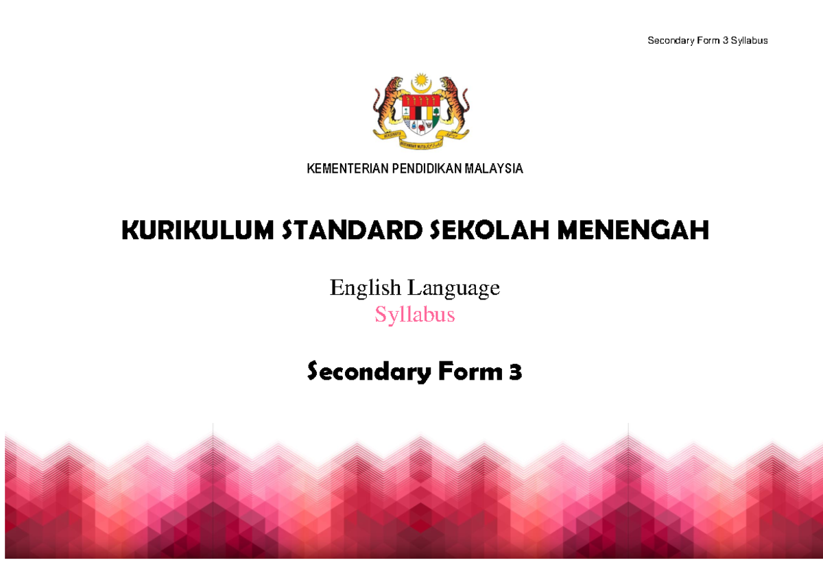 Form 3 English Language Syllabus Overview and Key Topics - Studocu