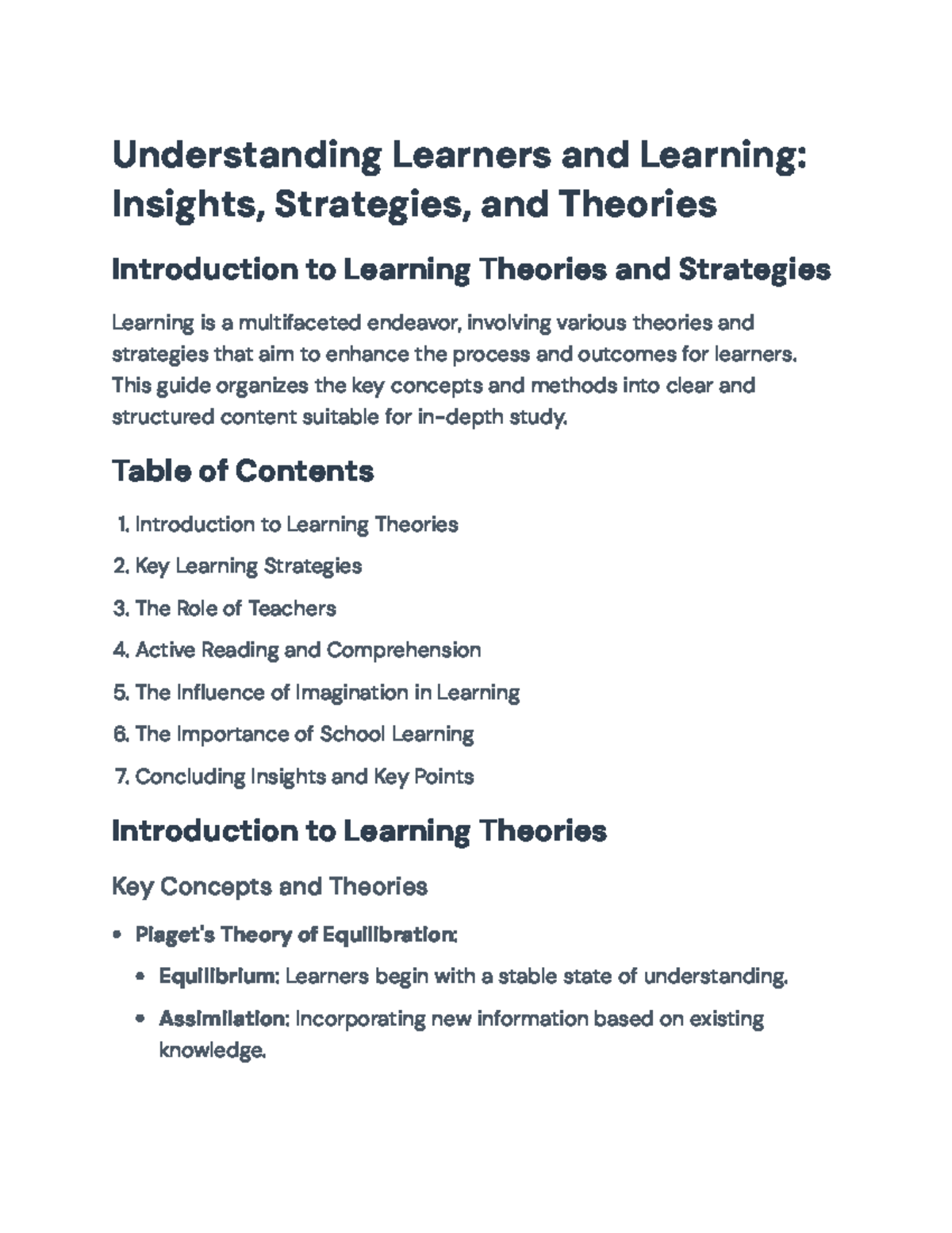 Understanding Learners and Learning: Theories and Strategies Guide ...