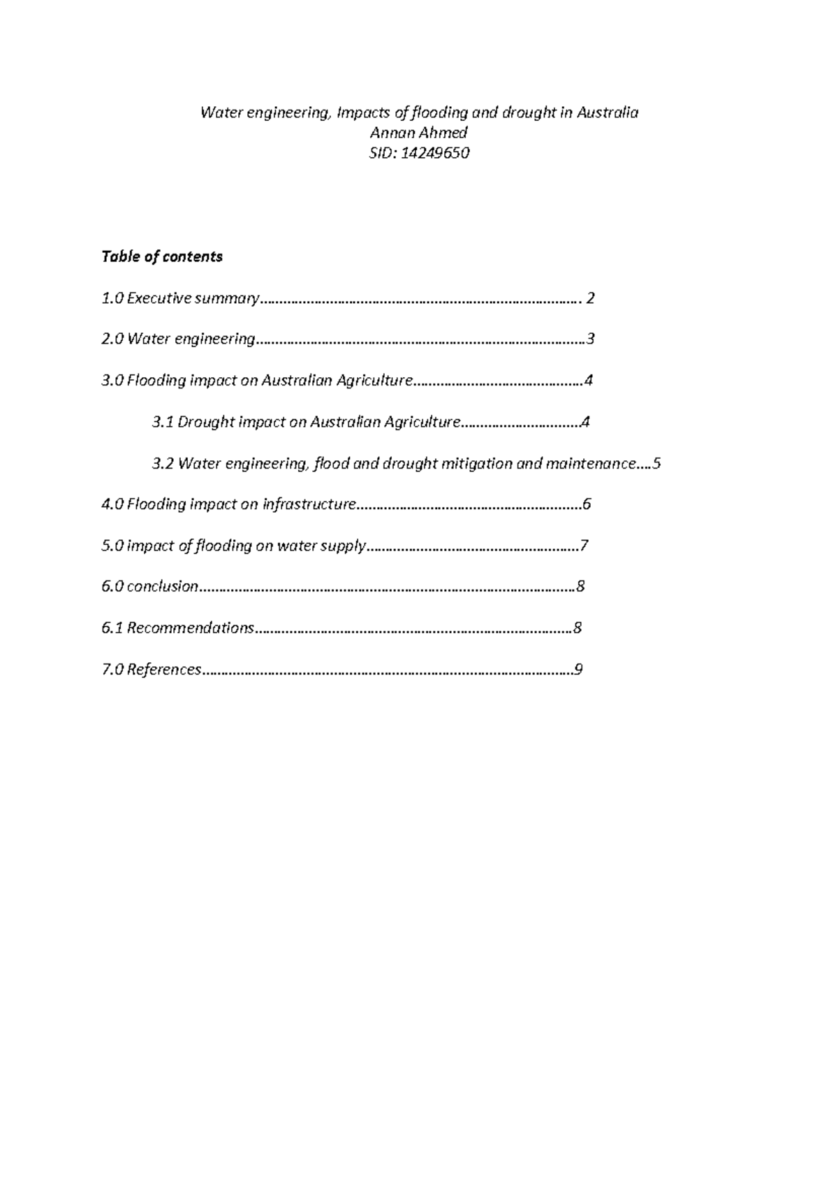 Impacts of Flooding & Drought on Agriculture in Australia - CIVE48310 ...