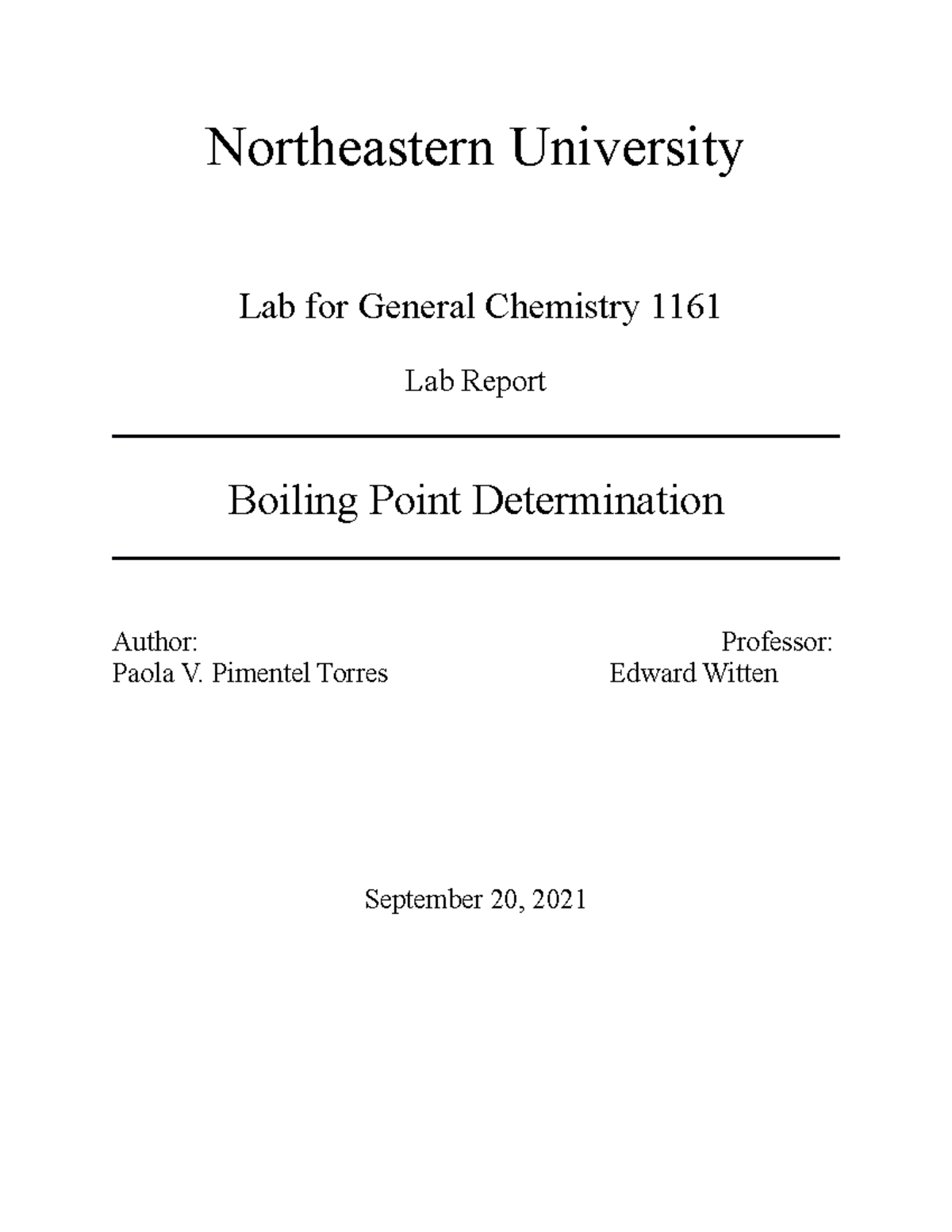 Lab Boiling Point Determination - Northeastern University Lab for ...