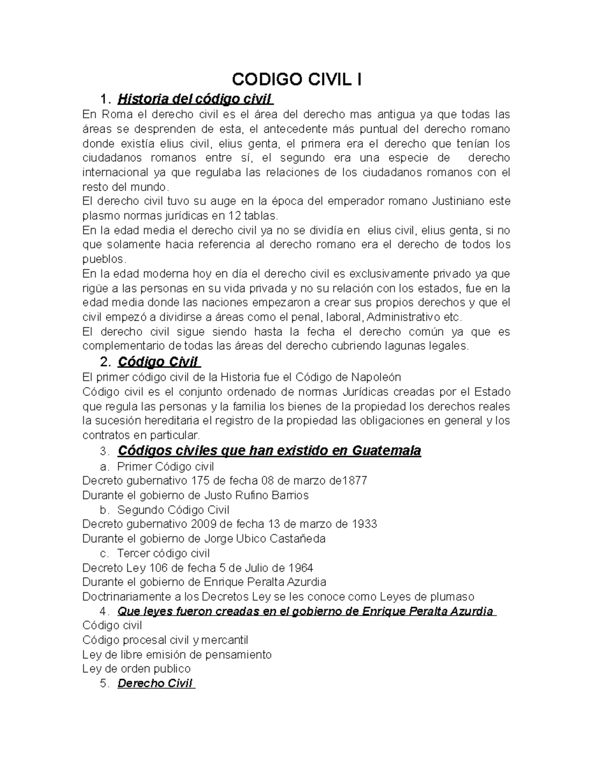 Historia y Evolución del Código Civil I en Guatemala - Studocu