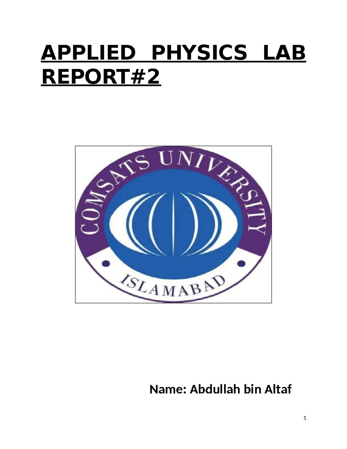 APPLIED PHYSICS LAB REPORT: Resistance & Current Analysis - Studocu