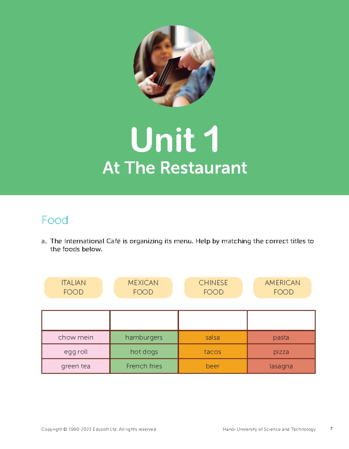 U1 Workbook - Copyright © 1990-2022 Edusoft Ltd. All rights reserved ...