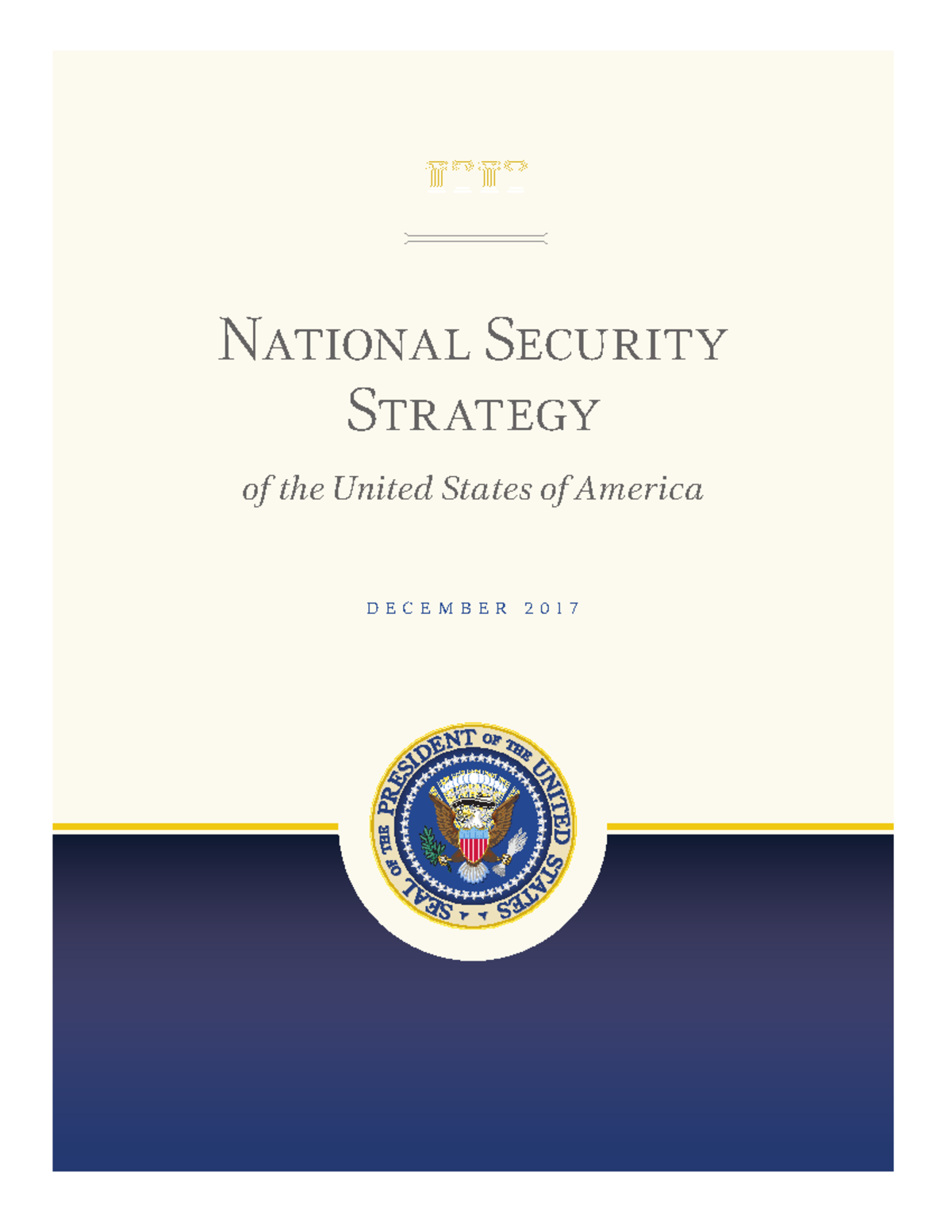 National Security Strategy 2017: America First Approach - Studocu