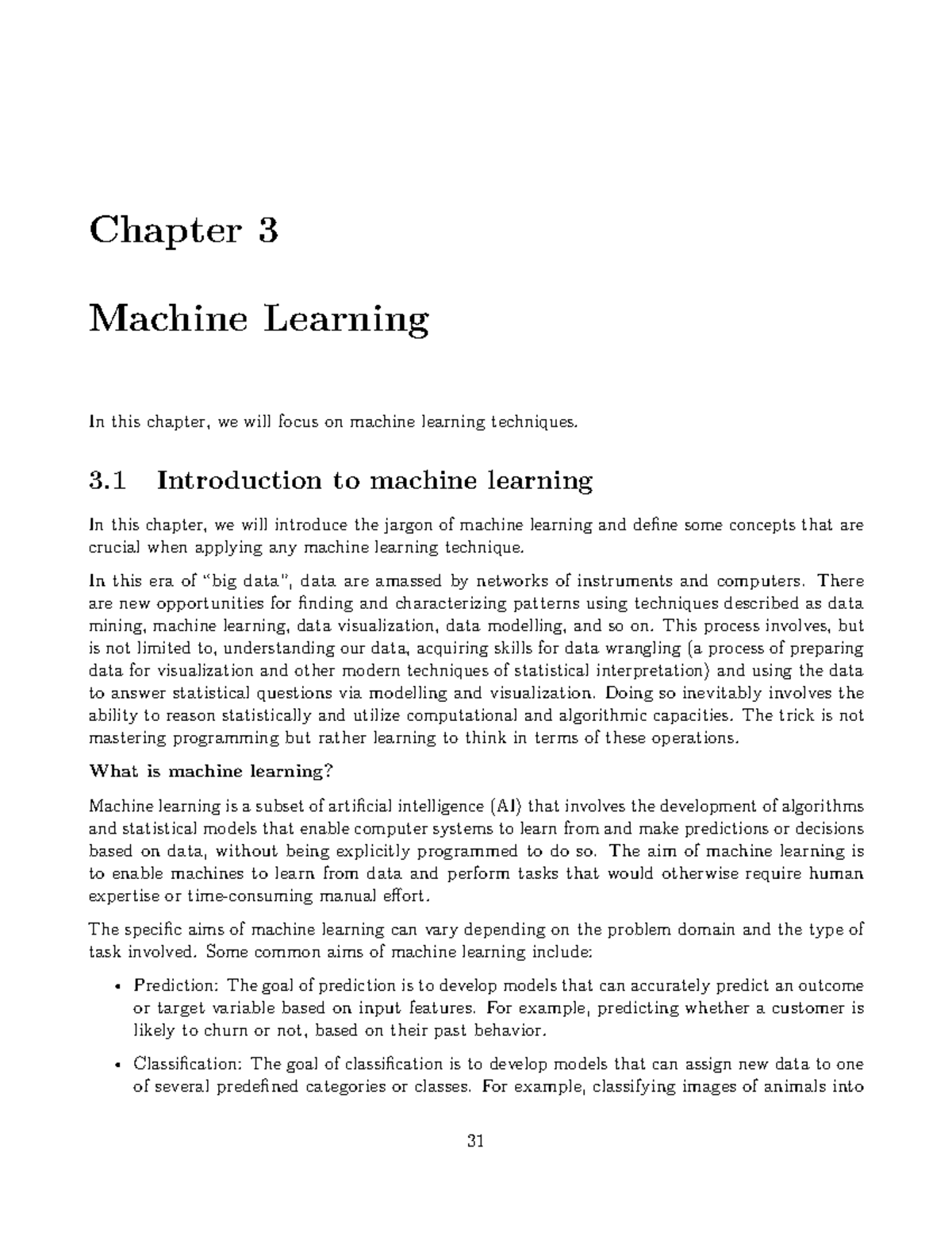 Unit 3.1: Introduction to Machine Learning Techniques and Concepts ...