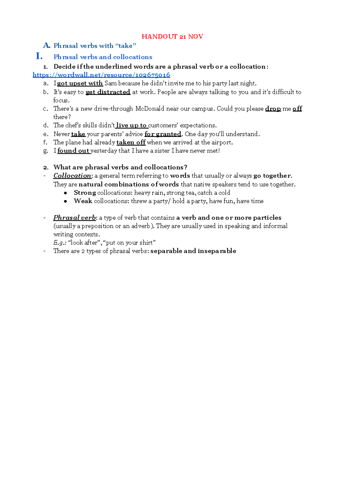 Phrasal Verbs and Collocations: Understanding and Exercises (Huy ...