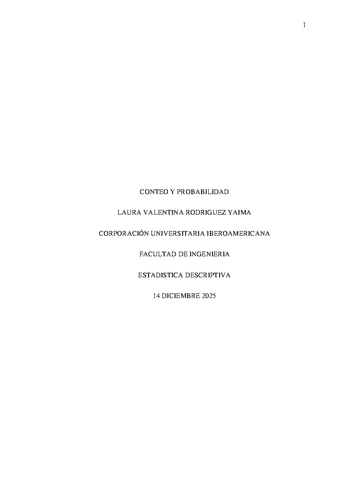 Conteo y Probabilidad: Actividades de Estadística Descriptiva 2025 ...