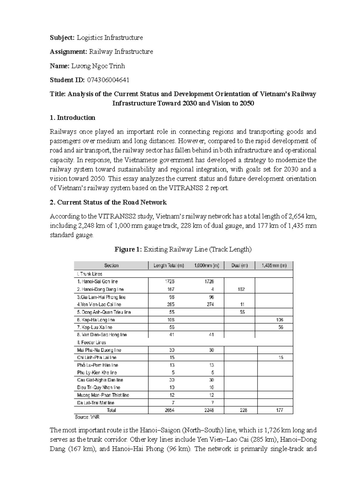 Analysis of Railway Infrastructure Development Toward 2030 & 2050 - Studocu