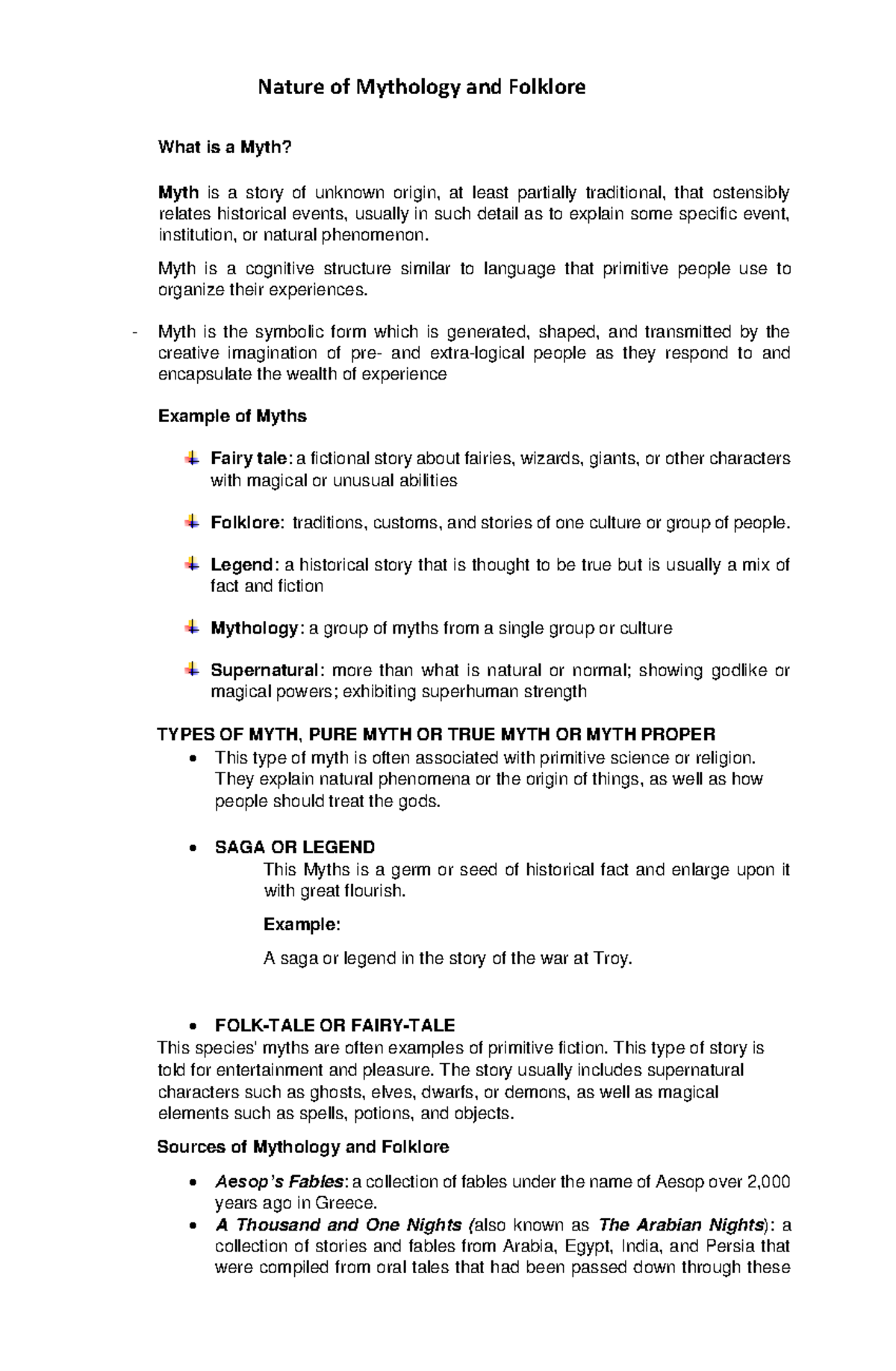 Nature of Myths and Folklore: An Exploration of Cultural Narratives ...