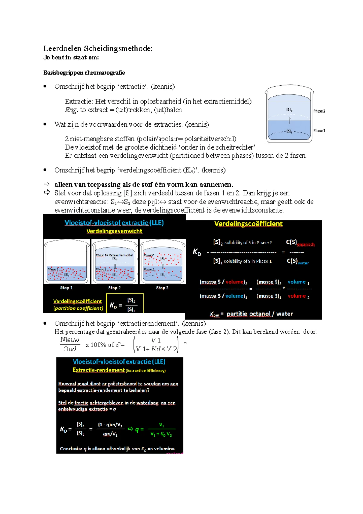 Scheidingsmethoden - Samenvatting Scheikunde Scheidingsmethodes ...