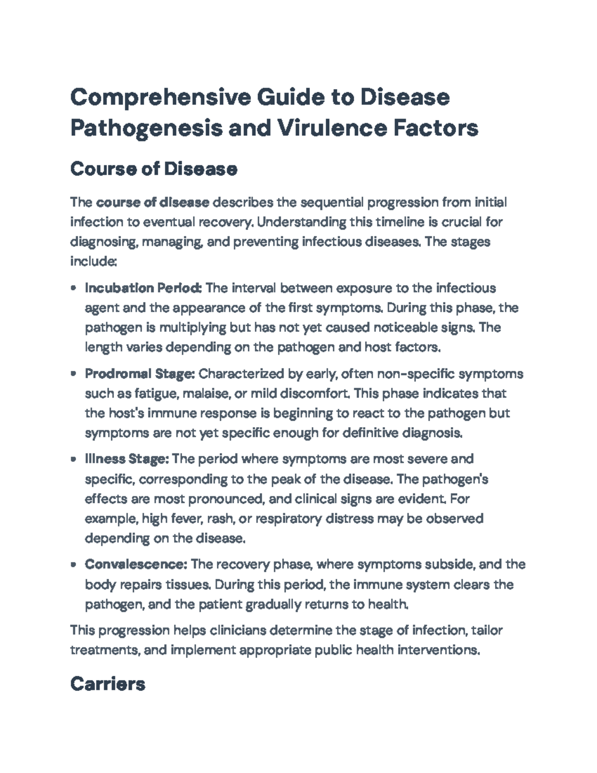 Comprehensive Overview of Disease Pathogenesis & Virulence Factors ...