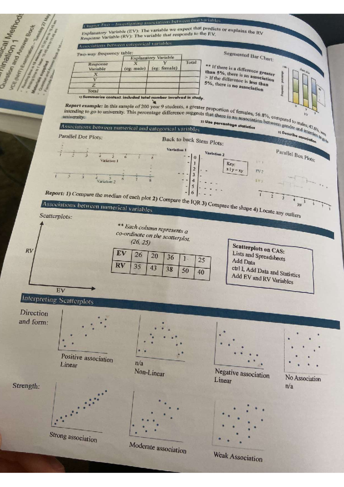 Math Notes for Exam: Investigating Variable Associations (MATH 101 ...