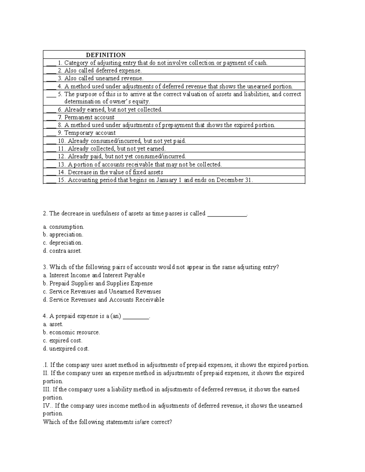 Basic Accounting Concepts and Adjusting Entries: Activity Guide - Studocu