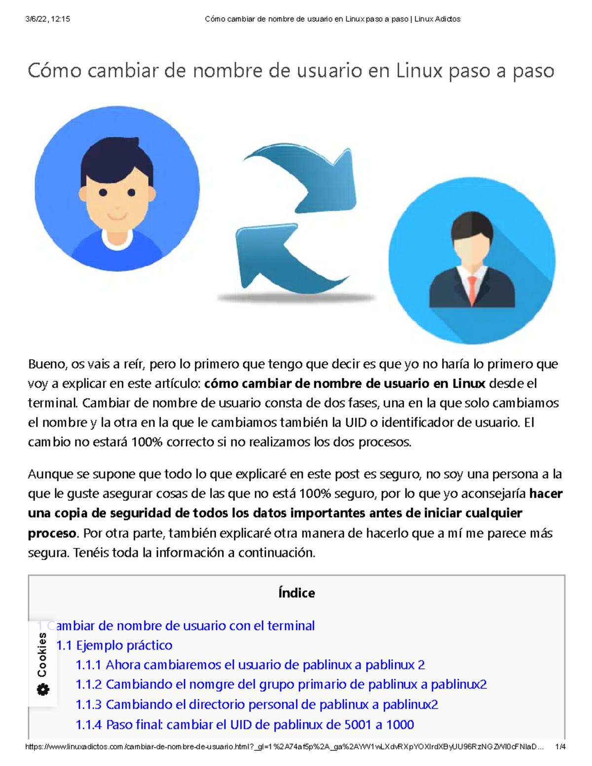 Cambiar nombre de usuario en Linux paso a paso Funciona - Cómo cambiar ...
