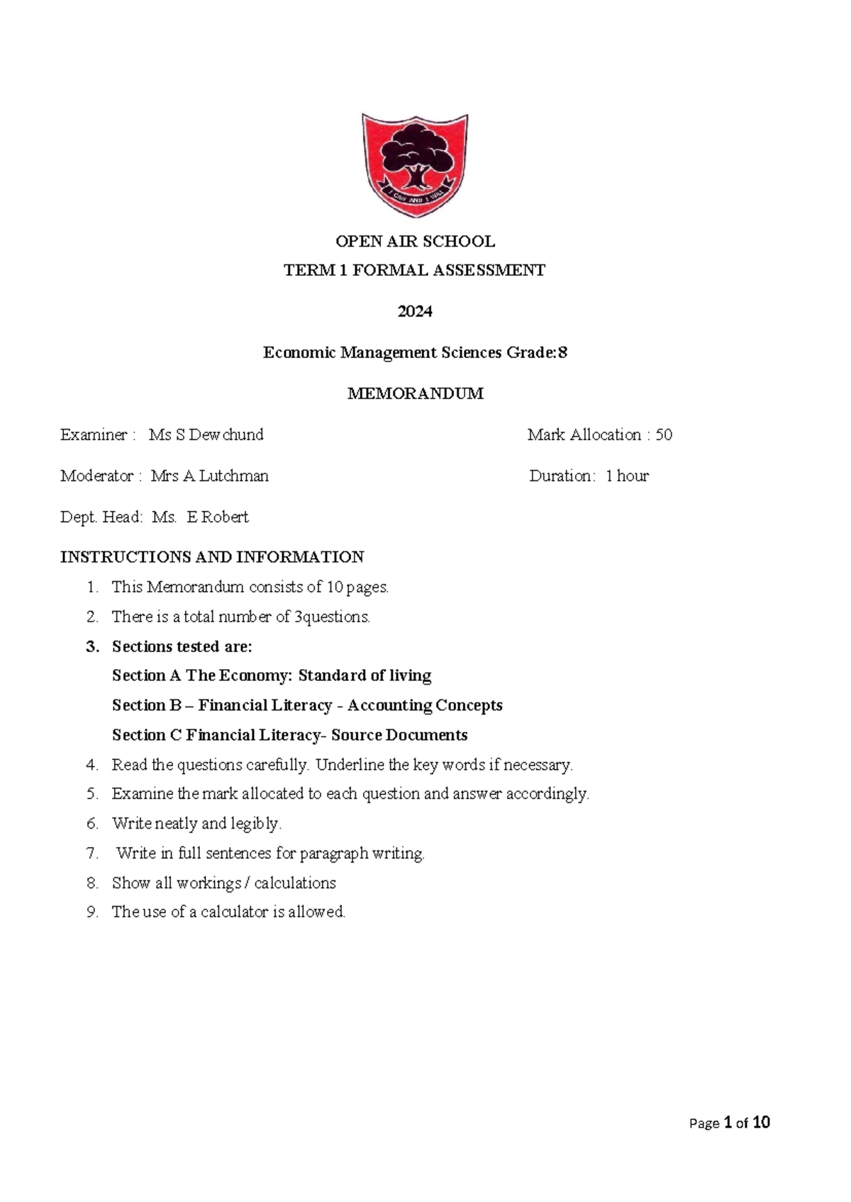 Economic Management Sciences Grade 7 Term 2 Summary Notes SD 2025 - Studocu