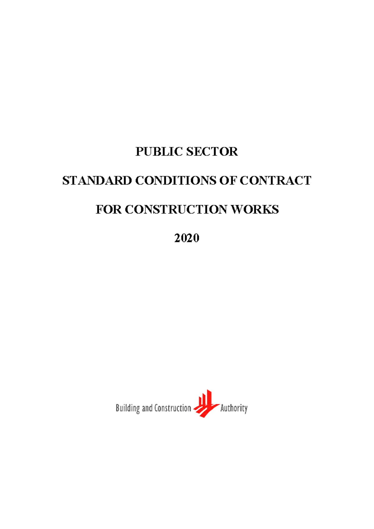 Public Sector Standard Conditions of Contract for Construction Works ...