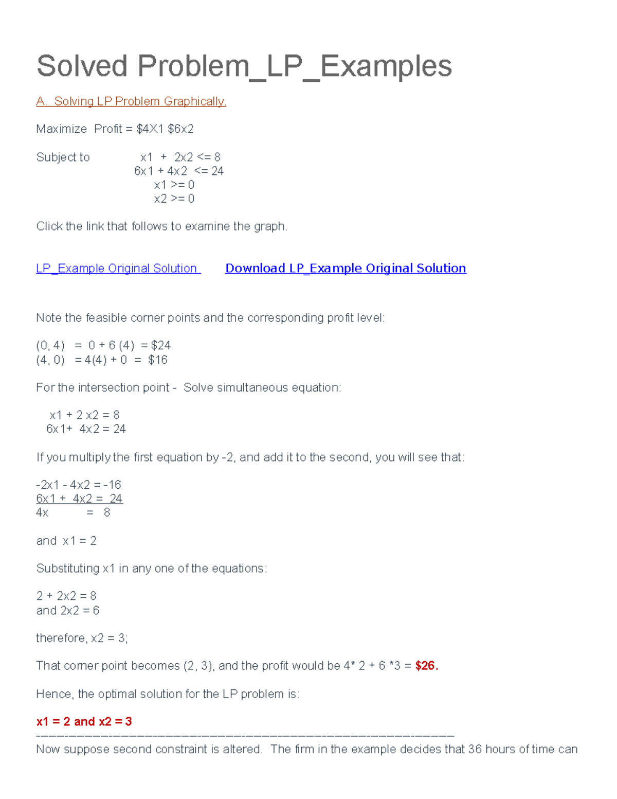 Chapter 7.8.9 LP Solved Problem - Solved Problem_LP_Examples A. Solving ...