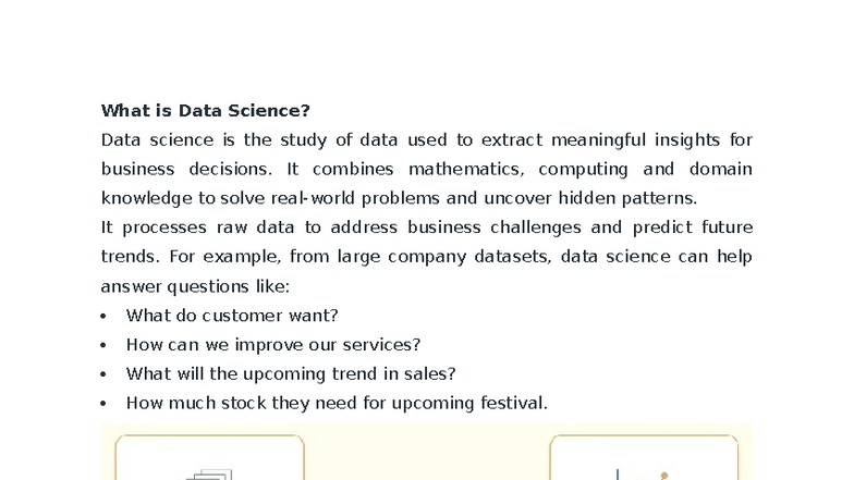 Data Science Overview and Key Concepts (III CS) - Studocu