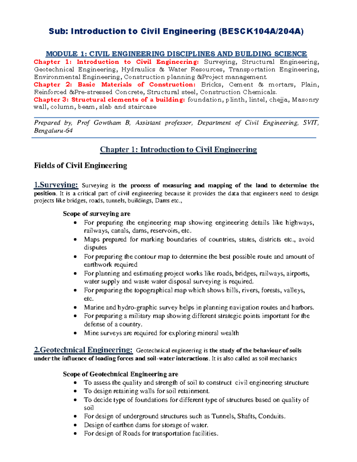 Civil Engineering 101: Module 1 - Disciplines & Materials Overview ...
