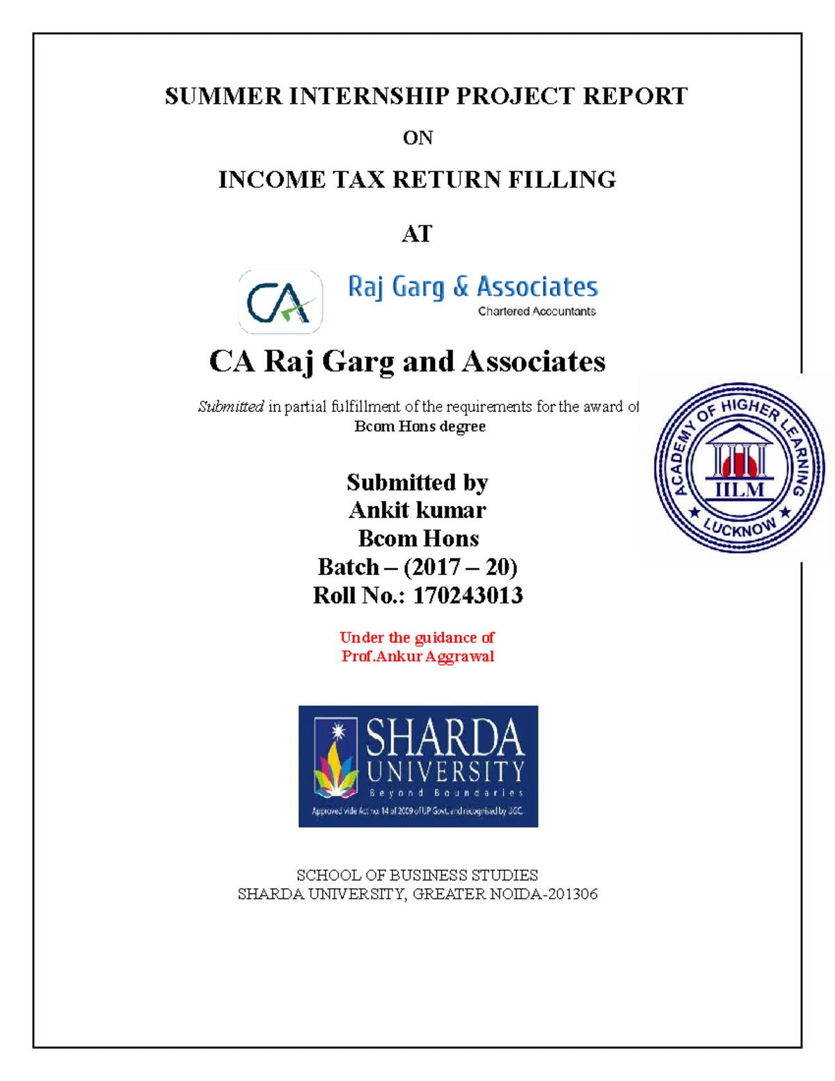 Internship Report sample 1 - Cyber security INTERNSHIP REPORT A report ...