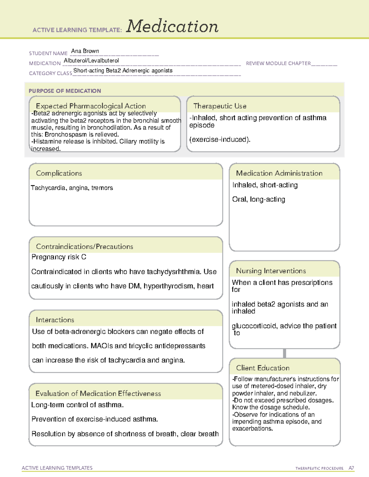 Therapeutic Procedures & Medications for Exercise-Induced Bronchospasm ...