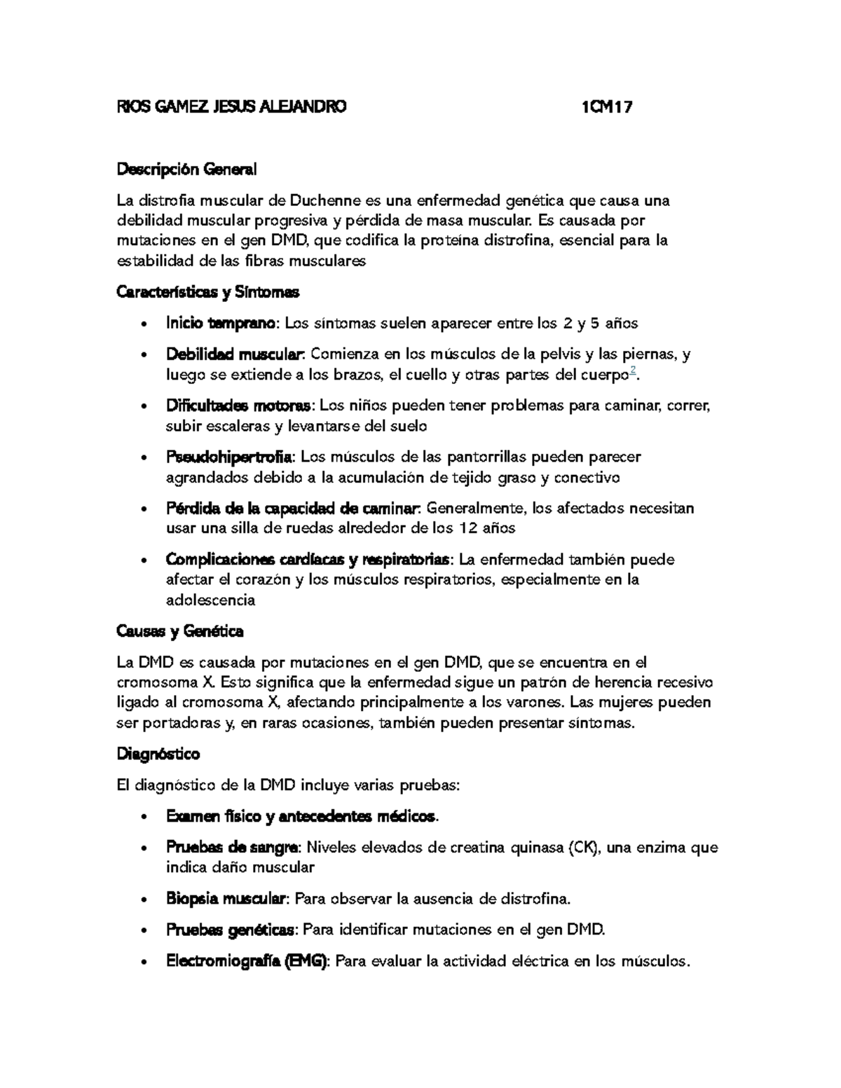 Duchenne - Es causada por mutaciones en el gen DMD, que codifica la ...