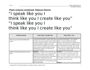 I Lost My Talk by Rita Joe poem analysis - “I Lost My Talk” by Rita Joe ...