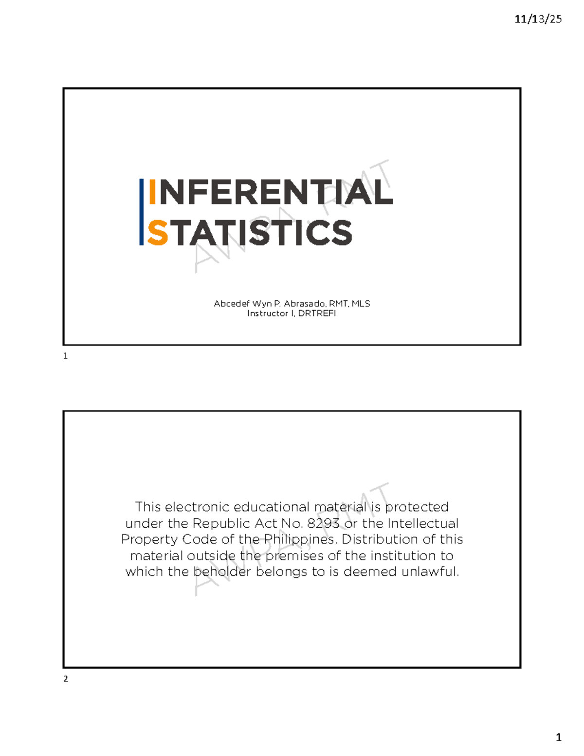 04-A Inferential Statistics: Standard Normal Distribution Notes - Studocu