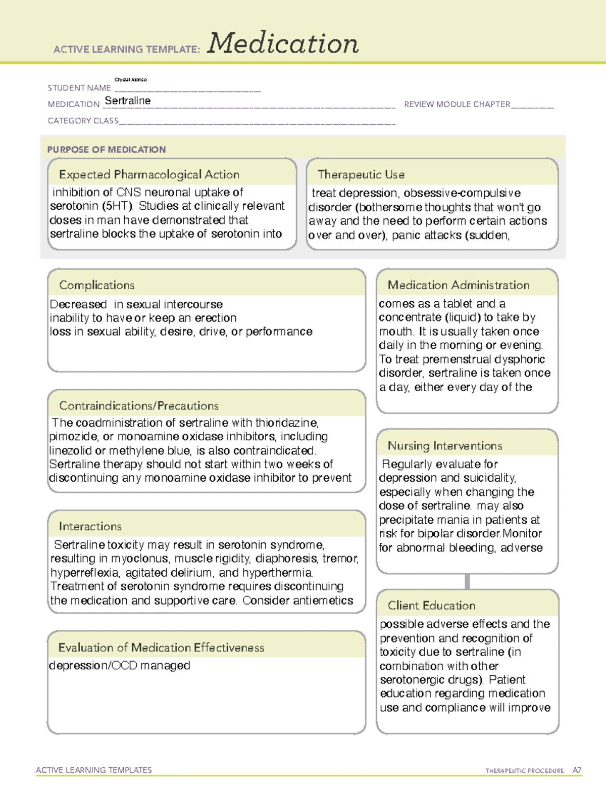 Active Learning Template: Mannitol & Lidocaine Overview - Studocu