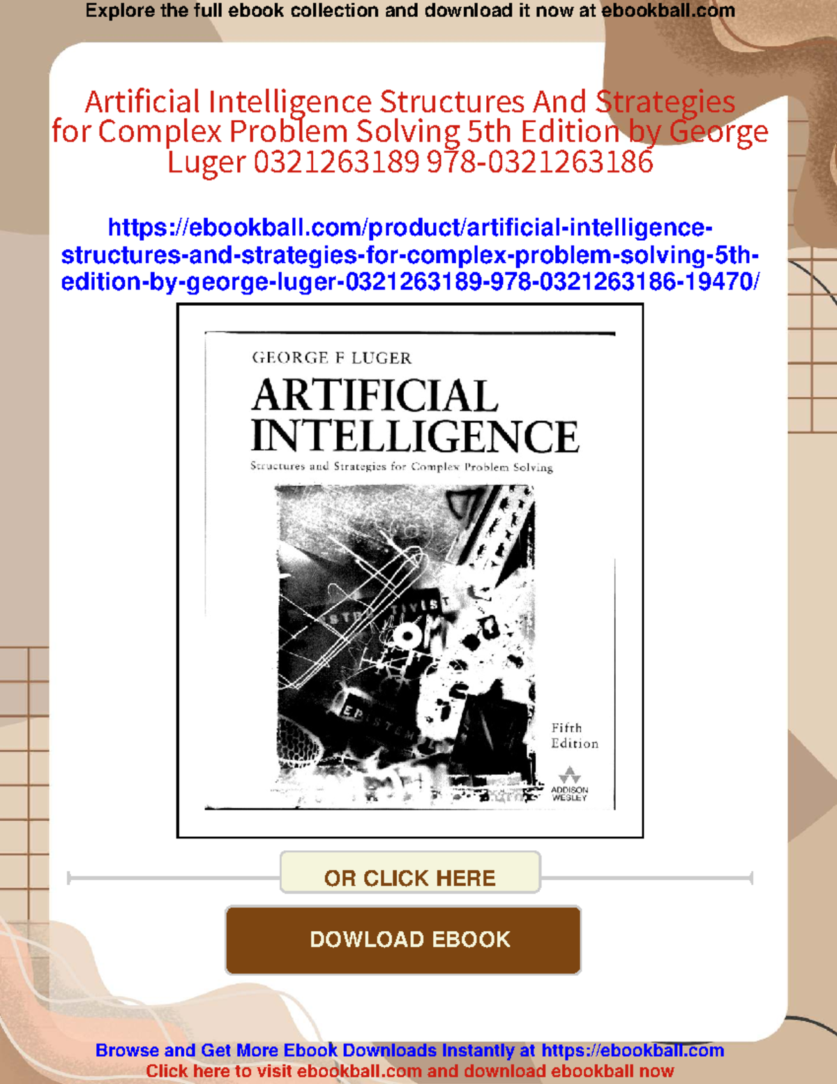 Artificial Intelligence: Structures and Strategies for Complex Problem Solving - Studocu