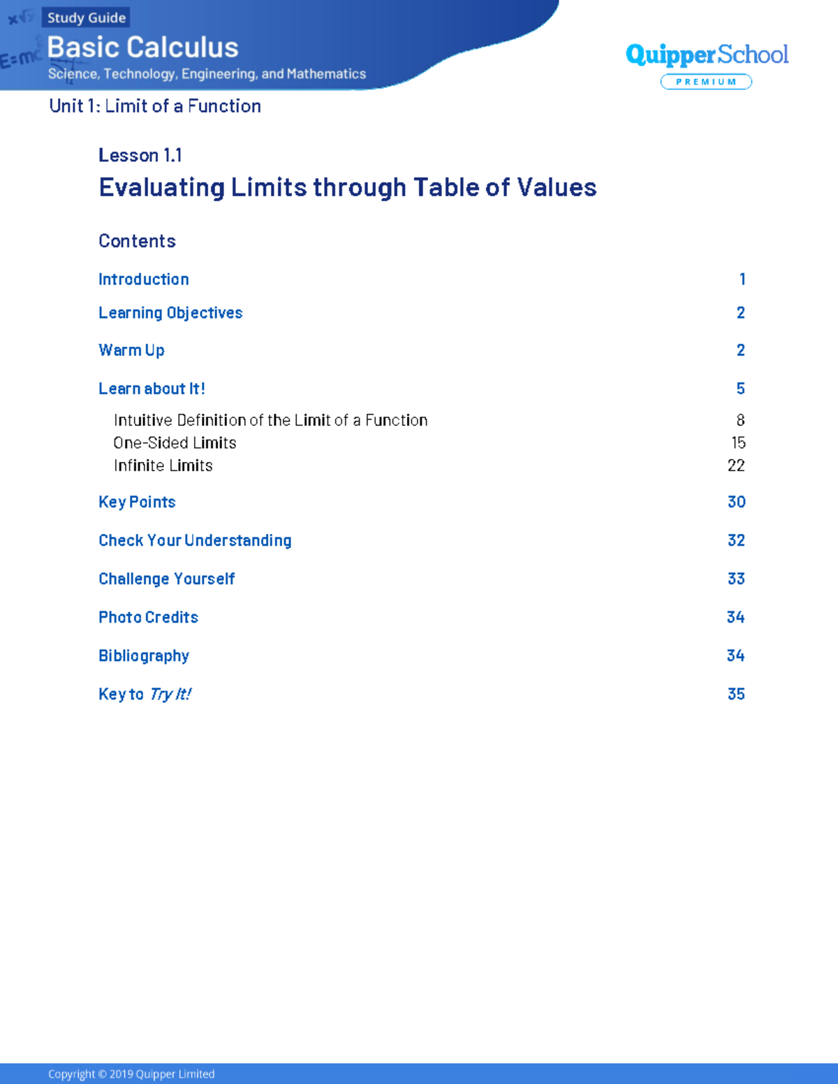 1st Limits (Table of values) - Evaluating Limits through Table of ...
