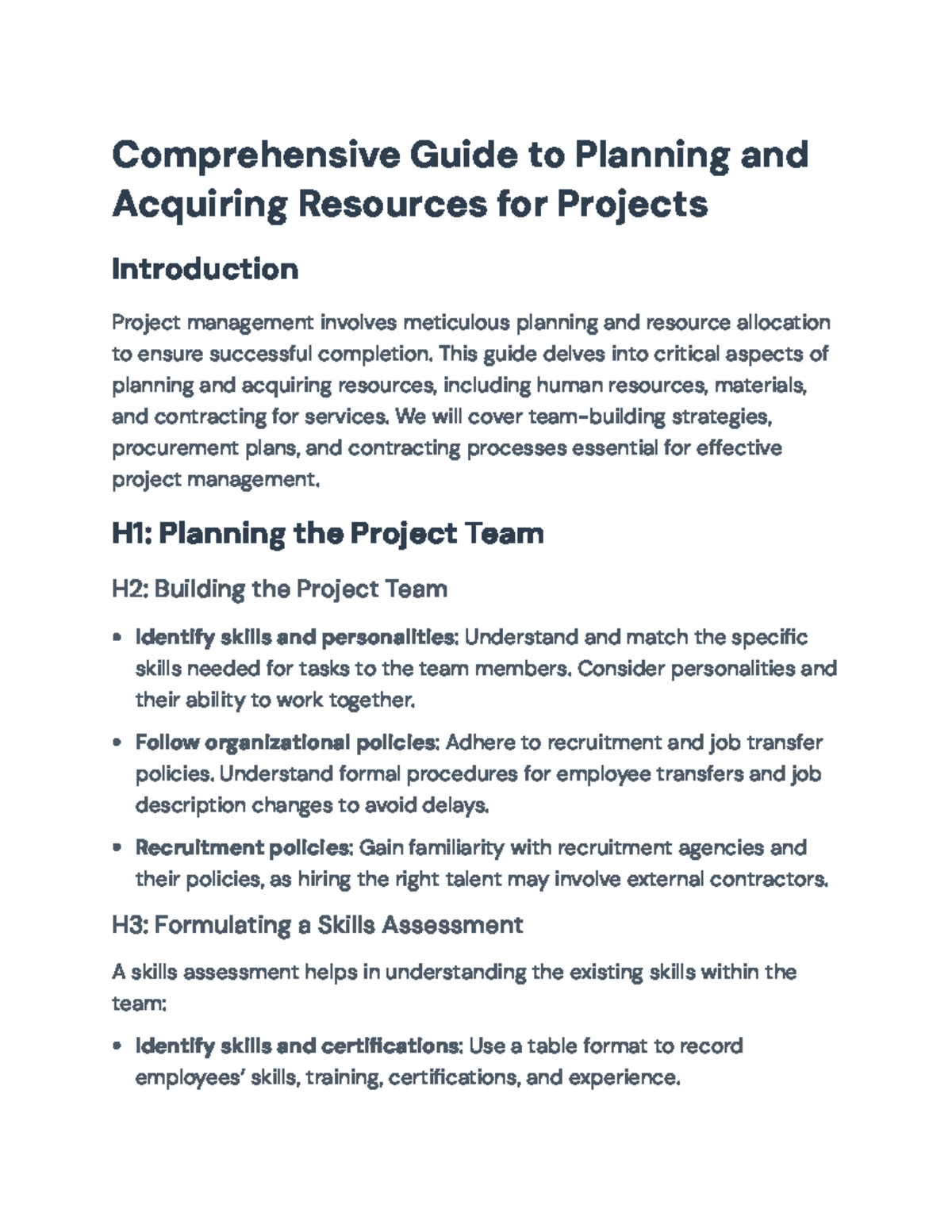 Comprehensive Resource Management Guide for Project Success ...