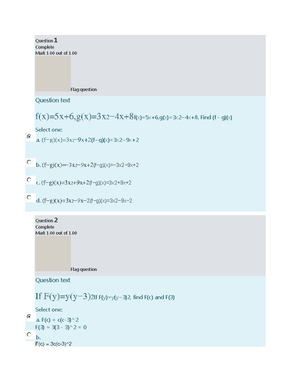 Computer Programming 1 - FALSE #include is the act of a function saying everything inside is ...