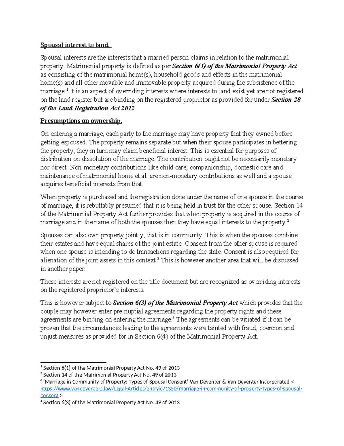 MATR 201: Understanding Spousal Consent & Interests in Matrimonial ...