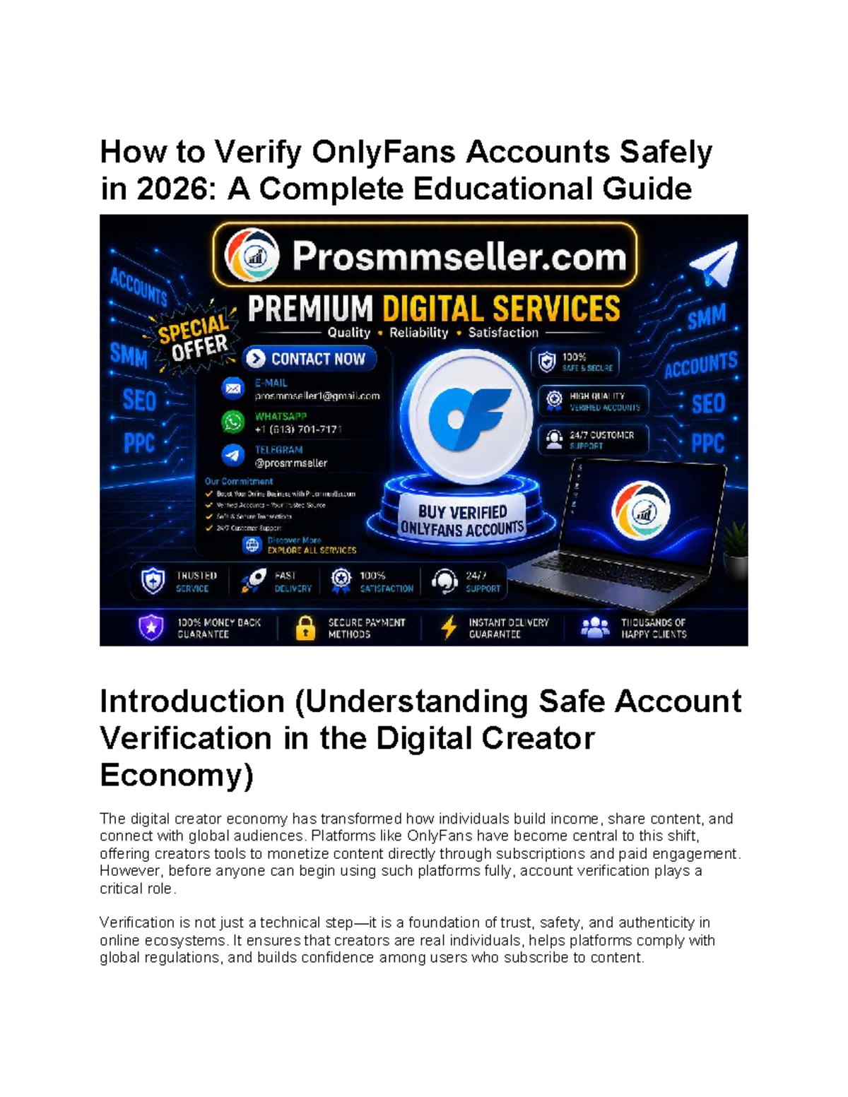 How to Safely Verify OnlyFans Accounts in 2026: A Guide - Studocu