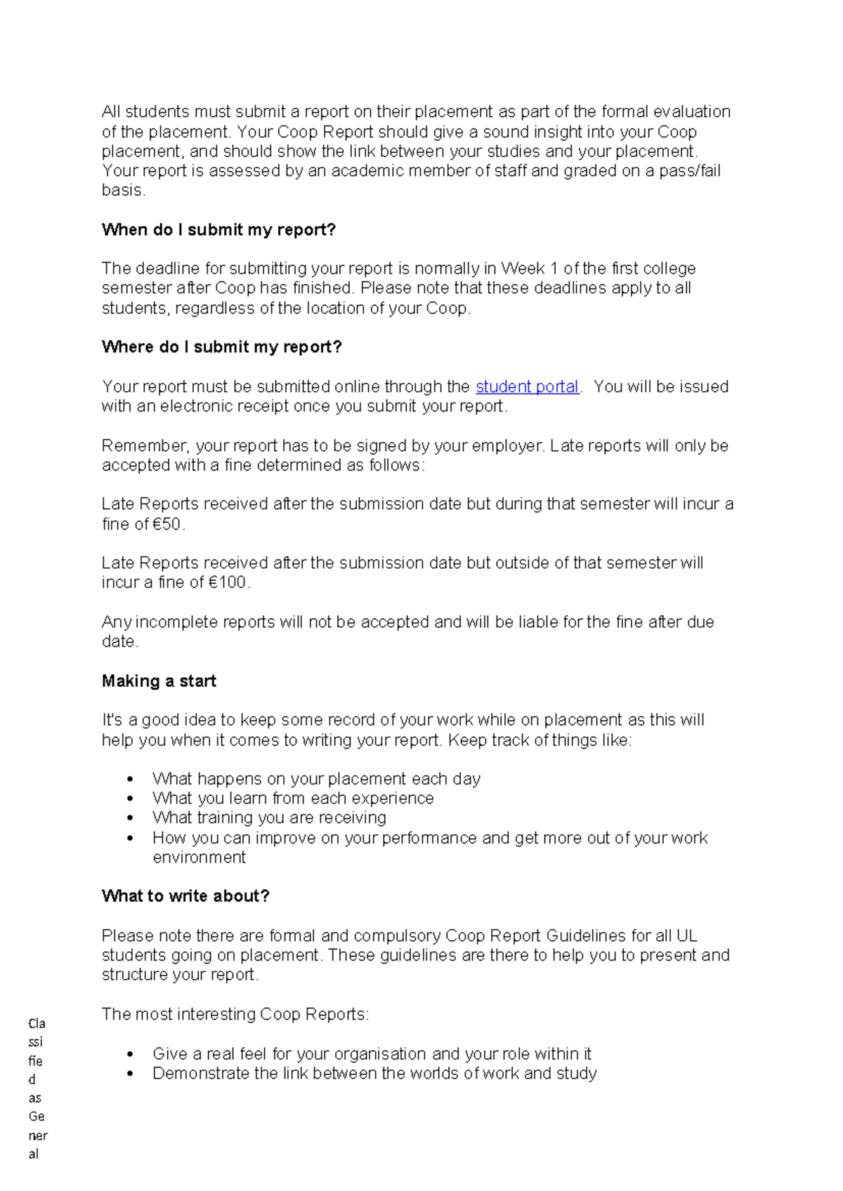 UL Co-op Report Guidelines: Submission and Structuring Tips - Studocu