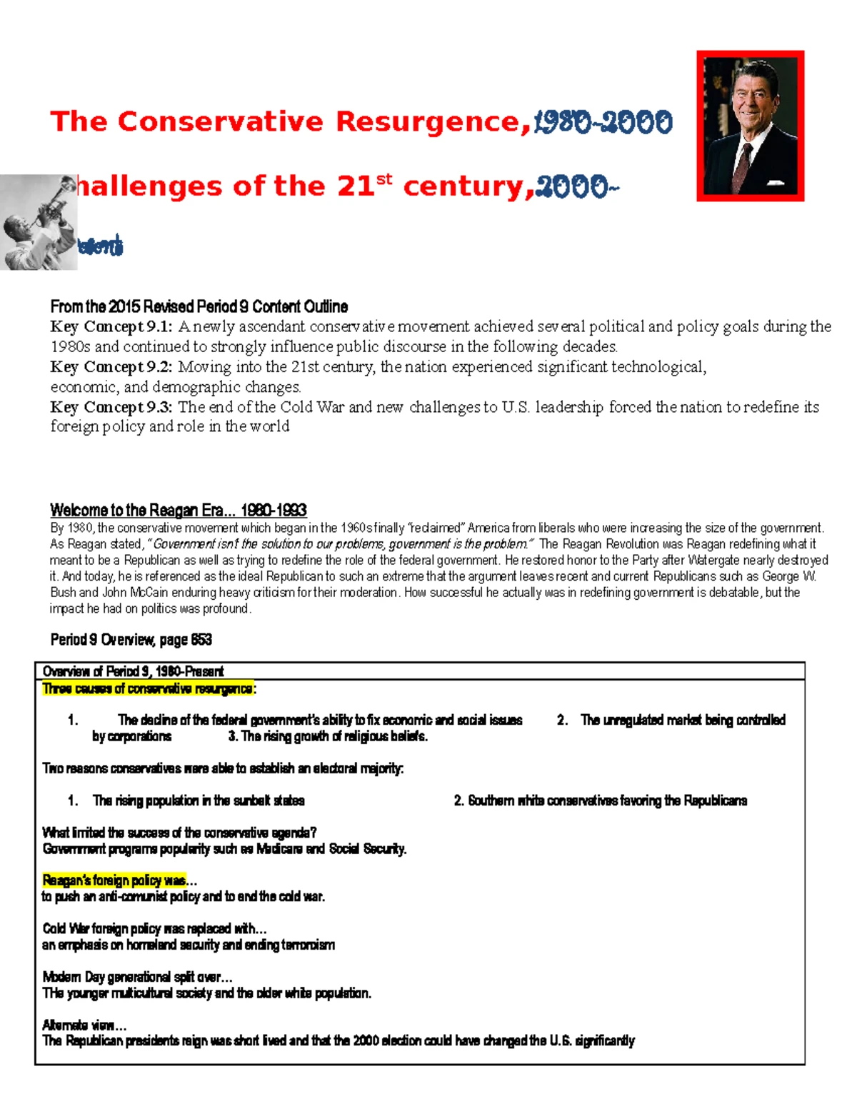Amsco Ch 26 Reading Guide - The Early Cold War From the College Board ...