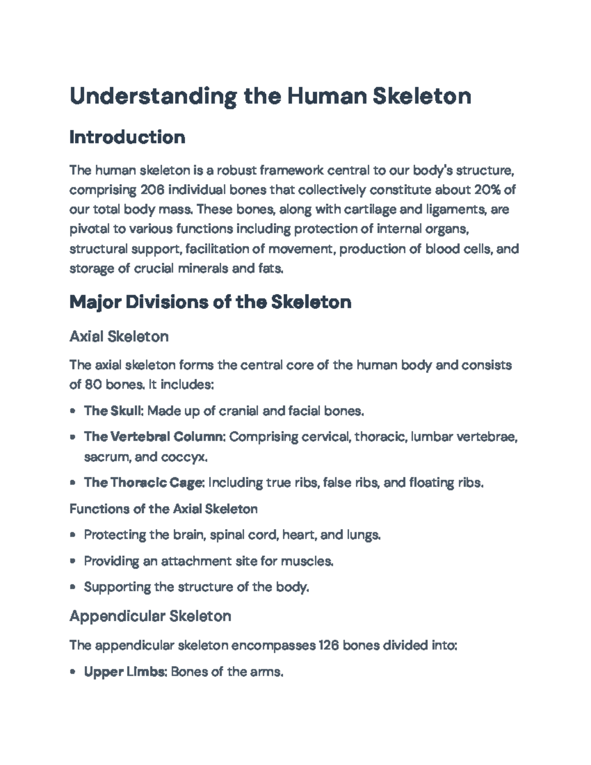 Human Skeleton Overview: Structure, Functions, and Classifications ...