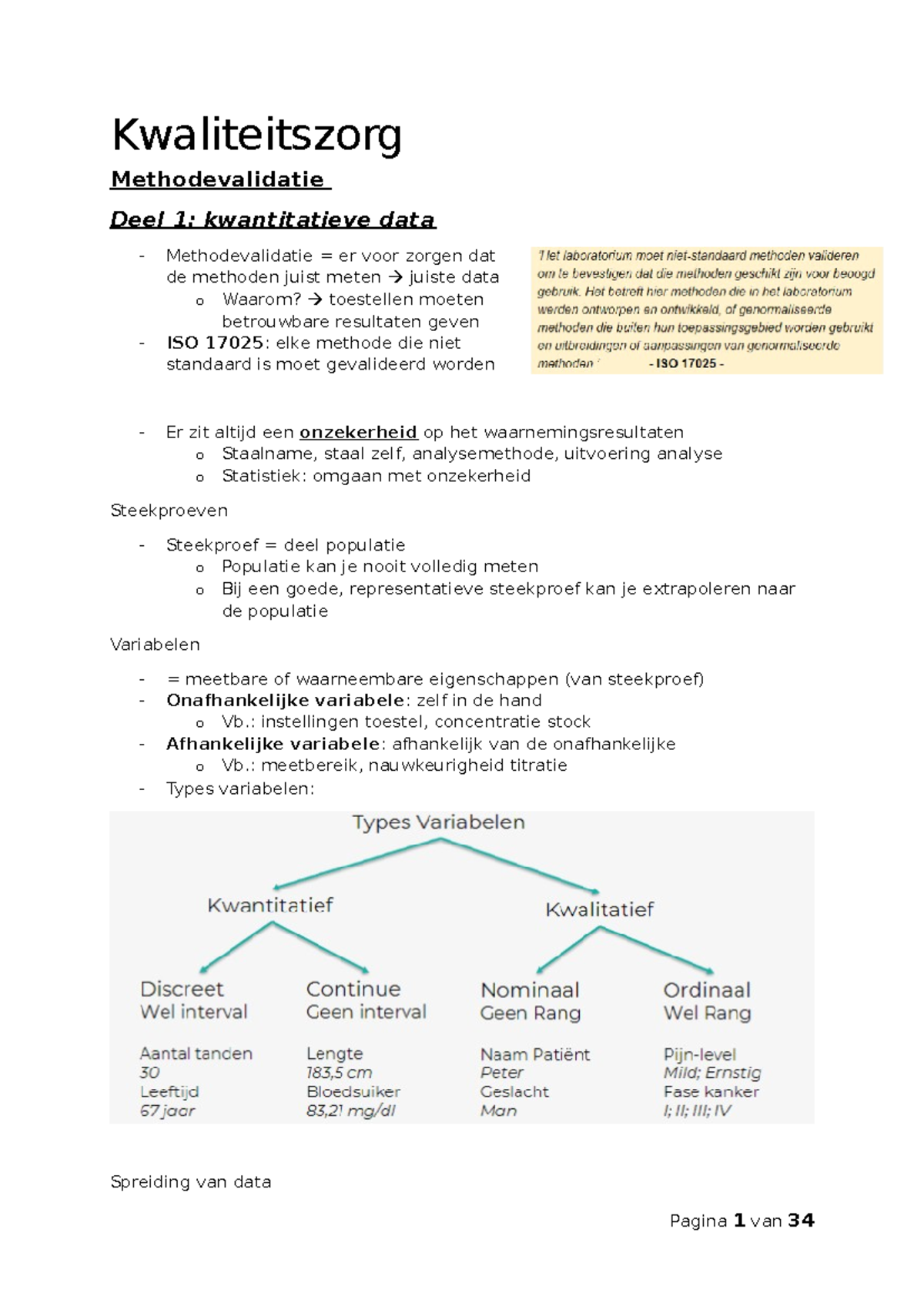 Samenvatting Kwaliteitszorg en Methodevalidatie (Kwaliteitszorg) - Studocu