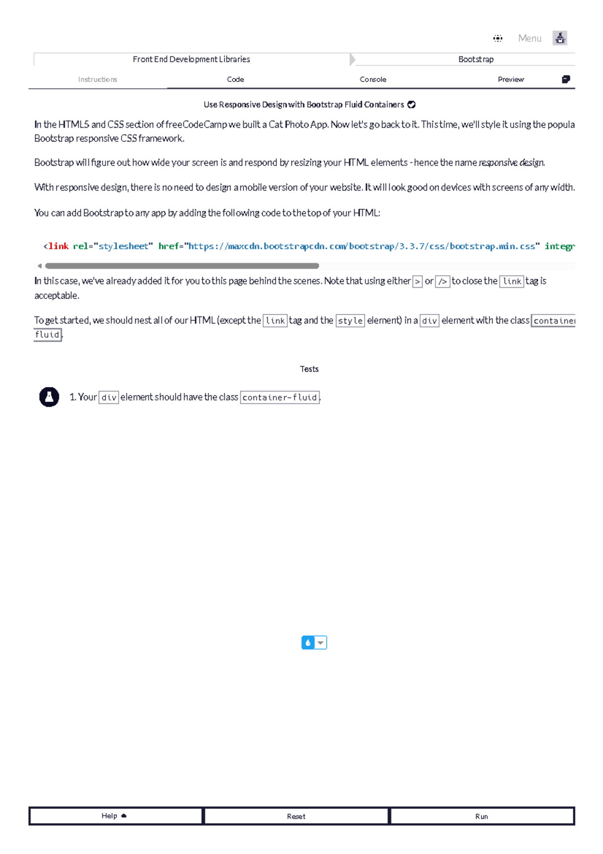 Bootstrap Use Responsive Design with Bootstrap Fluid Containers free Code Camp - Front End - Studocu