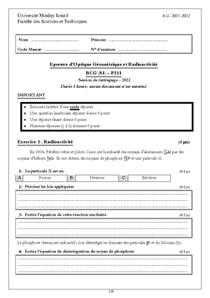 Résumé optique géométrique S2 - Optique Géométrique - Studocu