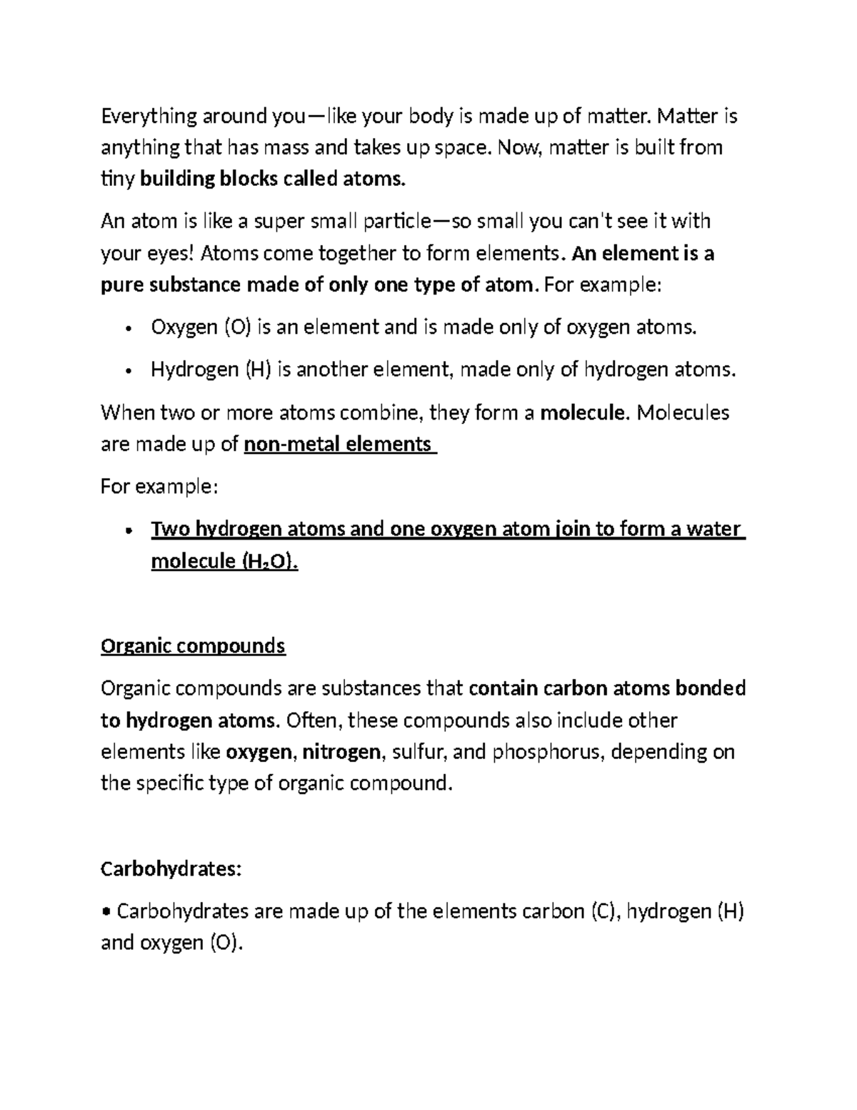 Grade 10 Carbohydrates and Proteins Overview - Studocu