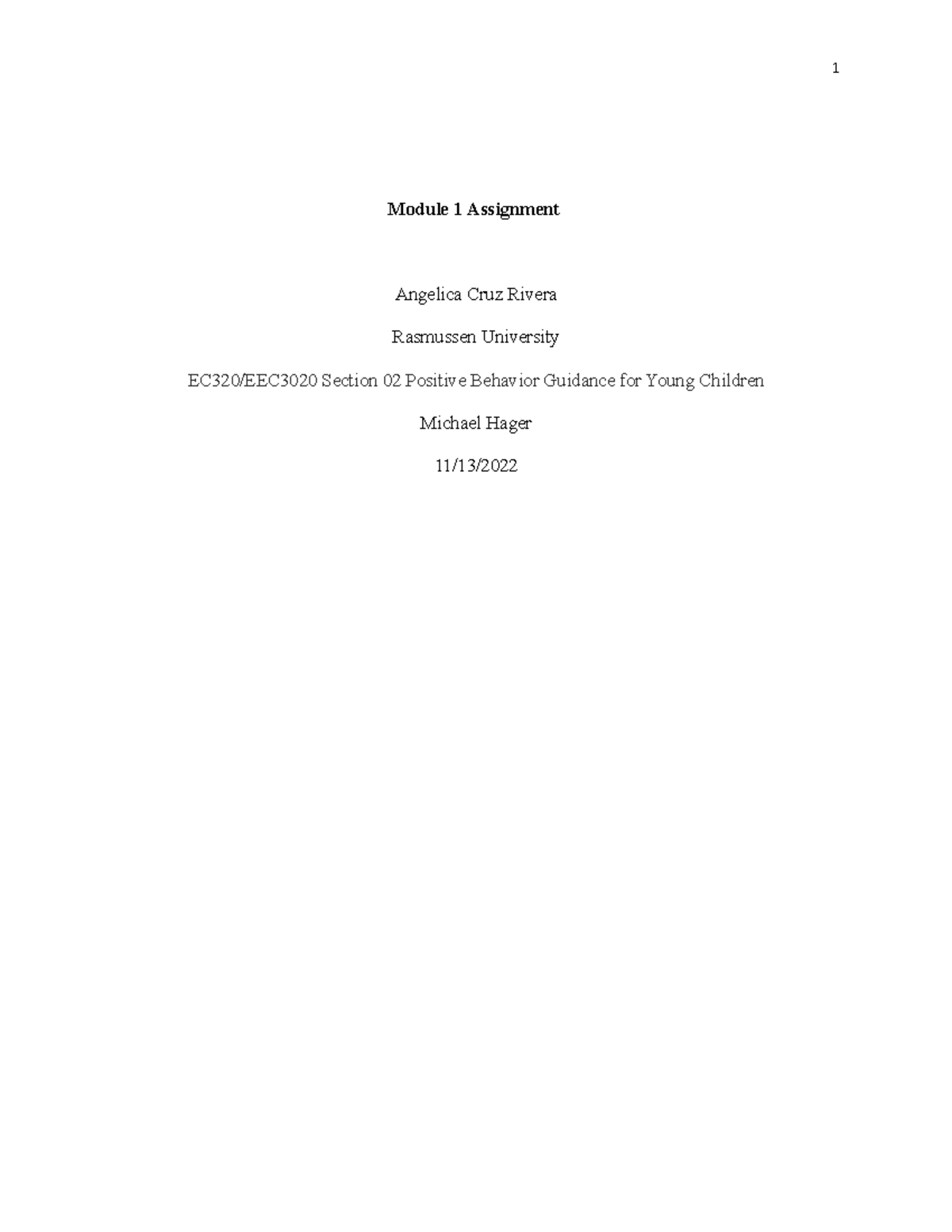 ACruz Rivera Module 1Assignment 11122022 - Module 1 Assignment Angelica Cruz Rivera Rasmussen ...