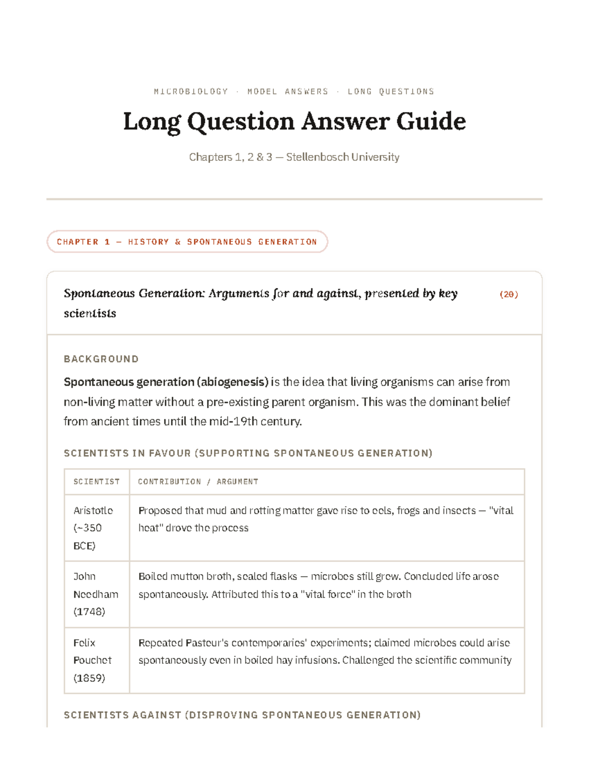 MICROBIOLOGY LONG QUESTION MODEL ANSWERS (2024) - Stellenbosch ...