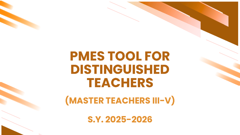 Annex C-4 PMES Tool for Distinguished Teachers (Mtiii-MTV) - Studocu