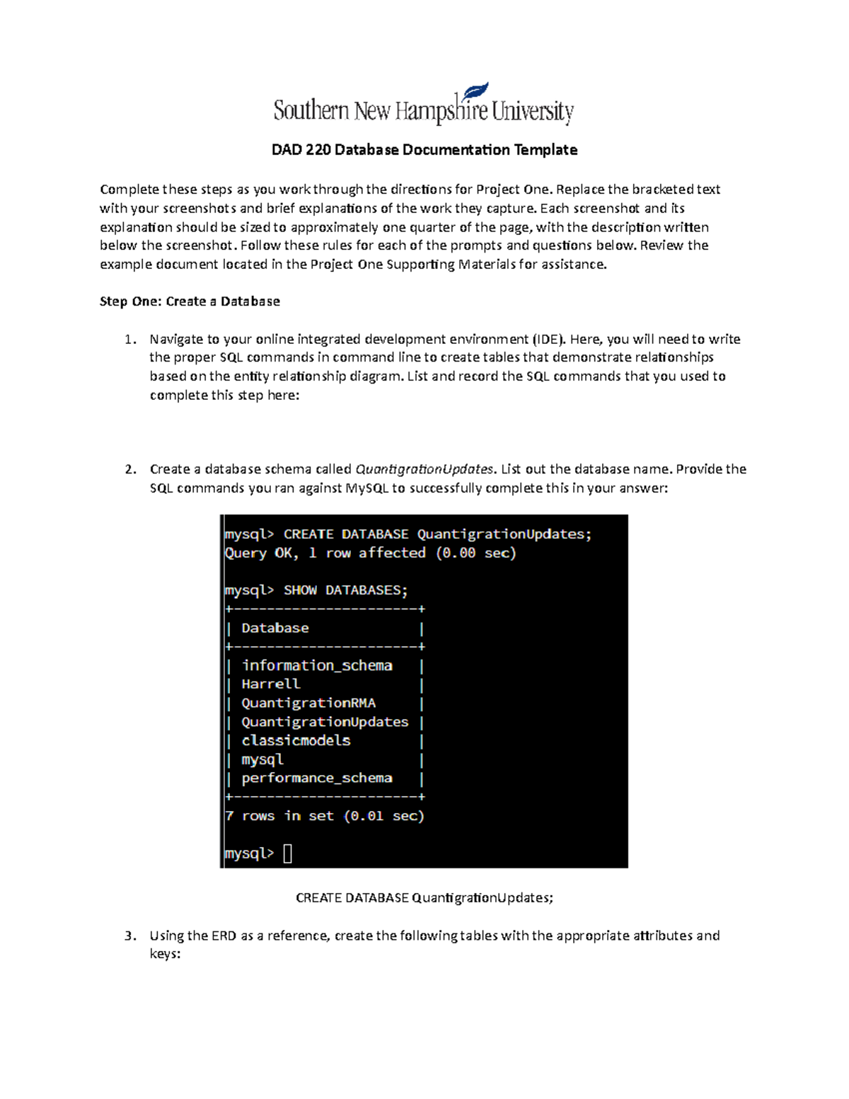 DAD 220 Project One - Got an A on this assignment. Hope it helps you ...