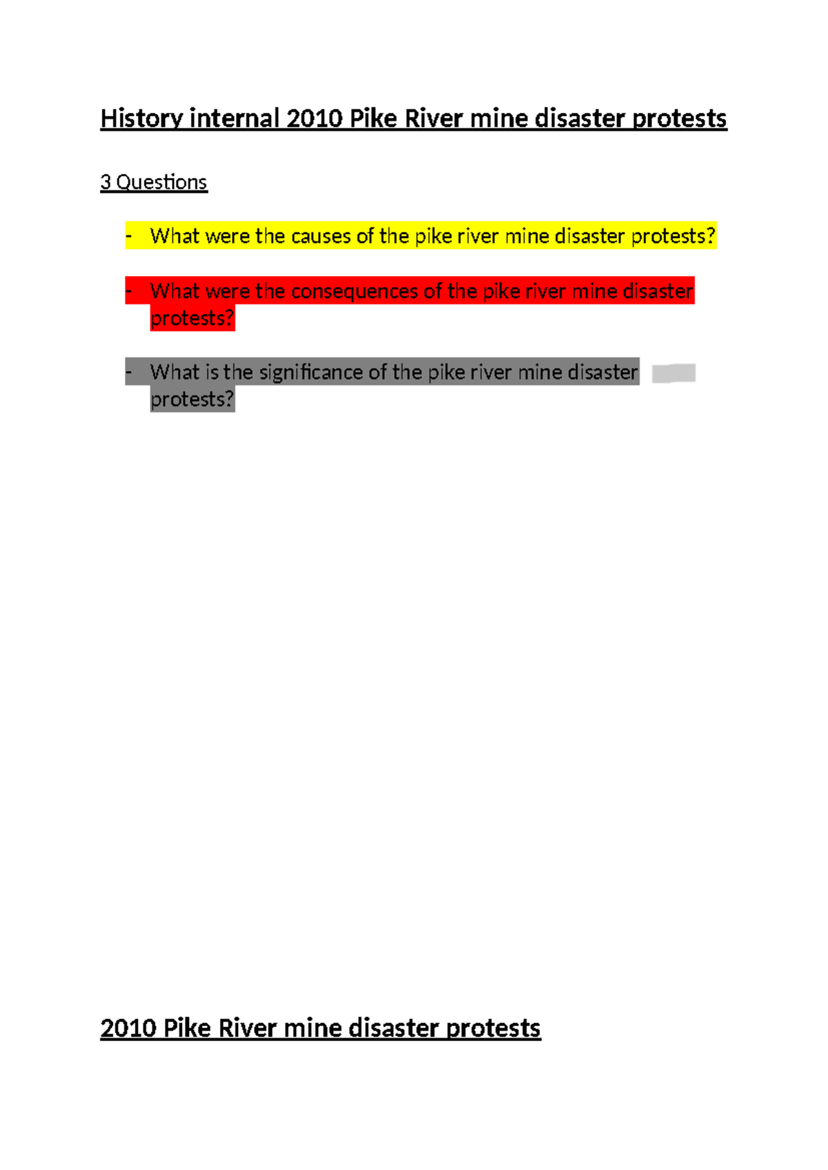 History Internal: Analyzing the 2010 Pike River Mine Disaster Protests ...