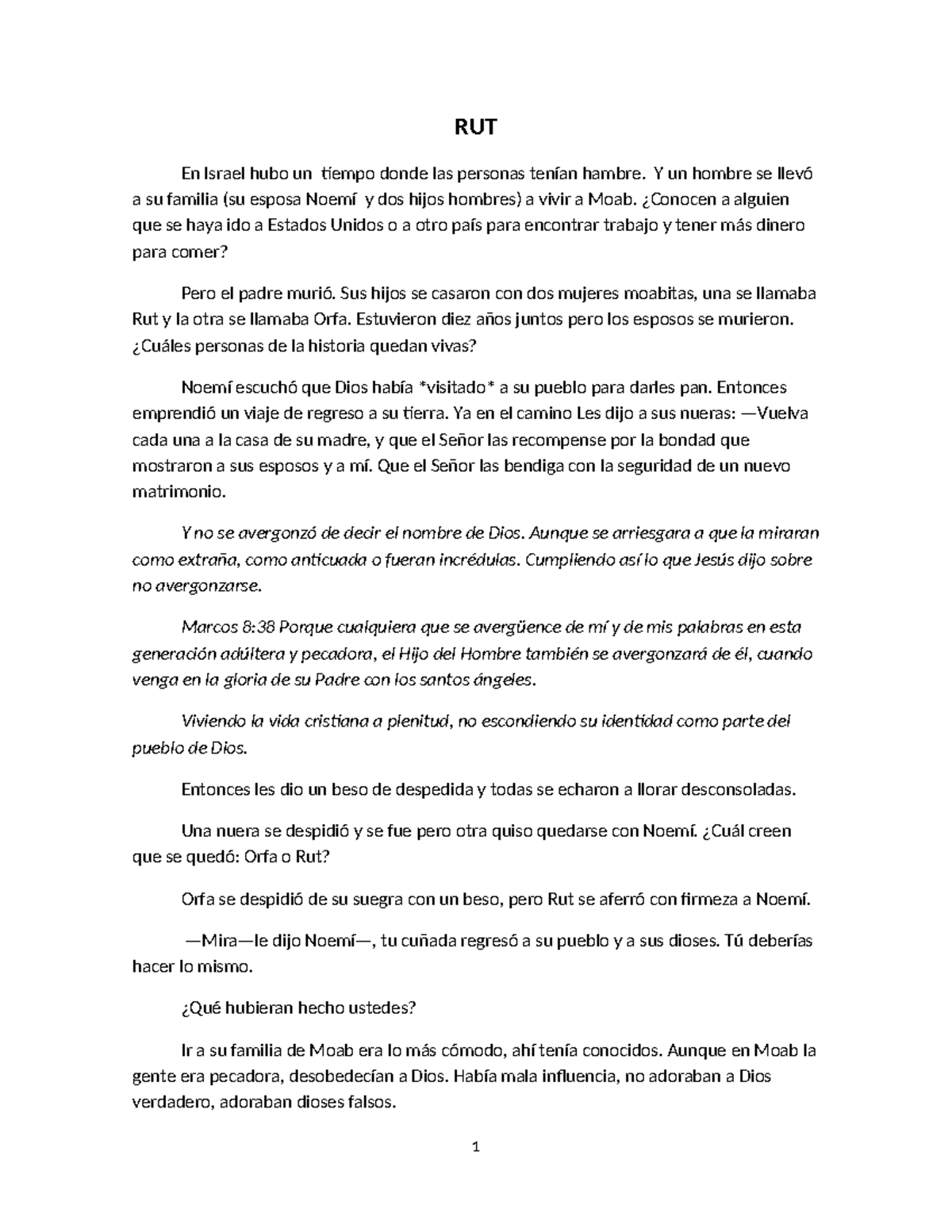 RUT - Reflexiones y Aplicaciones del Libro de Rut para Jóvenes - Studocu
